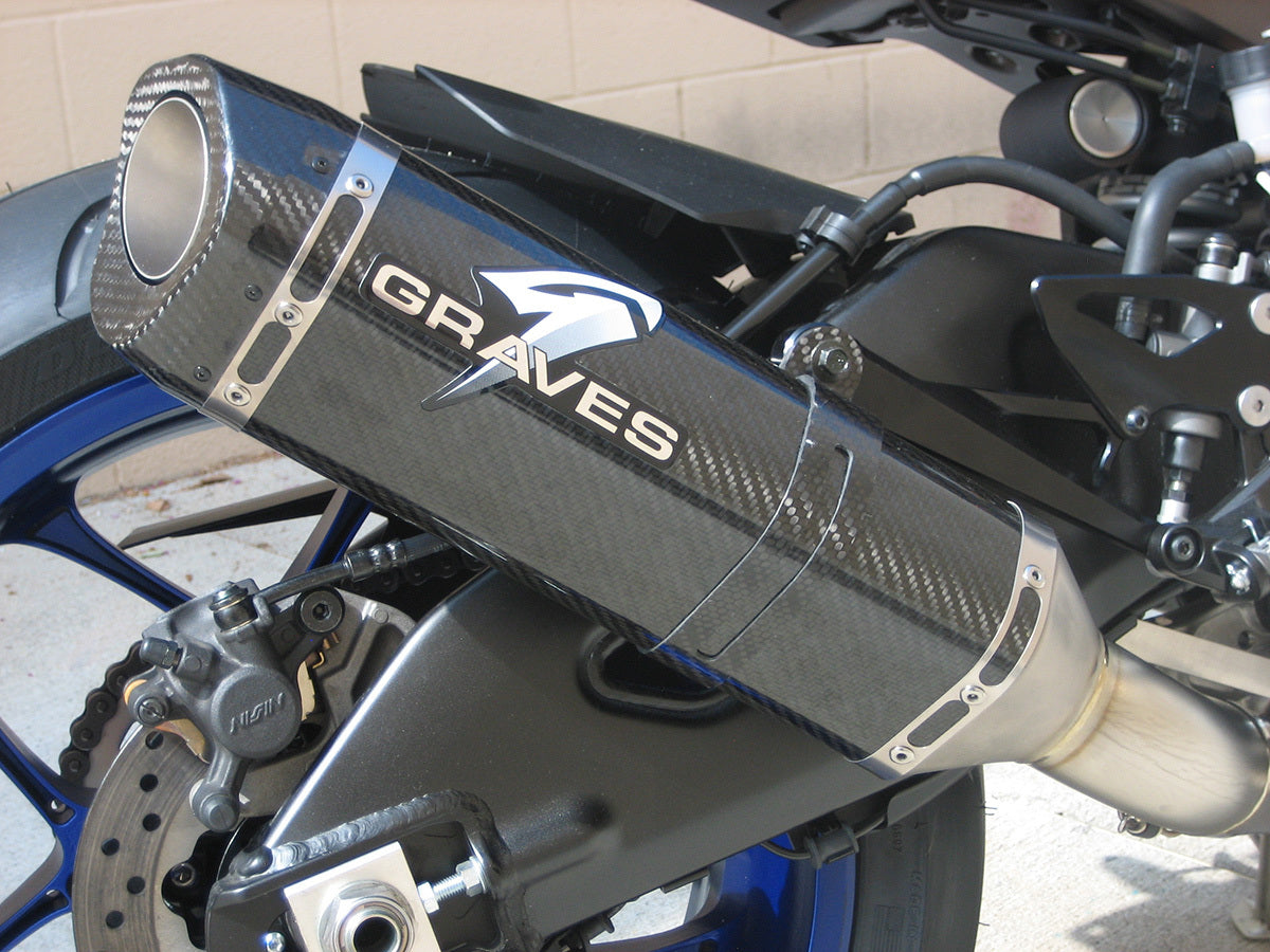 Graves Motorsports 2015+ Yamaha R1 Carbon Fiber Cat Eliminator Exhaust ...